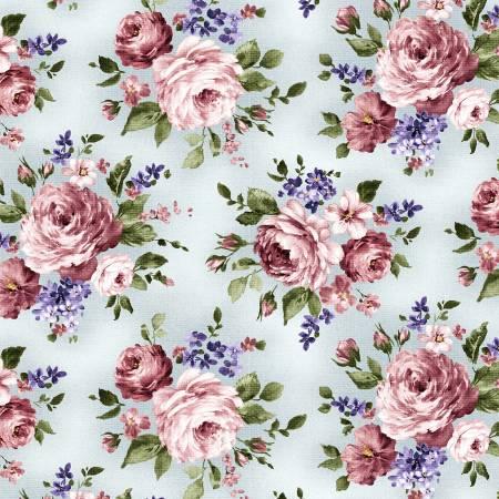 Michael Miller, Fragrant Roses, DCX9443-BLUE, Blue – Yoder Department Store